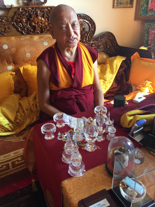 Rinpoche Checks Relics Destined for Maitreya Projects - FPMT
