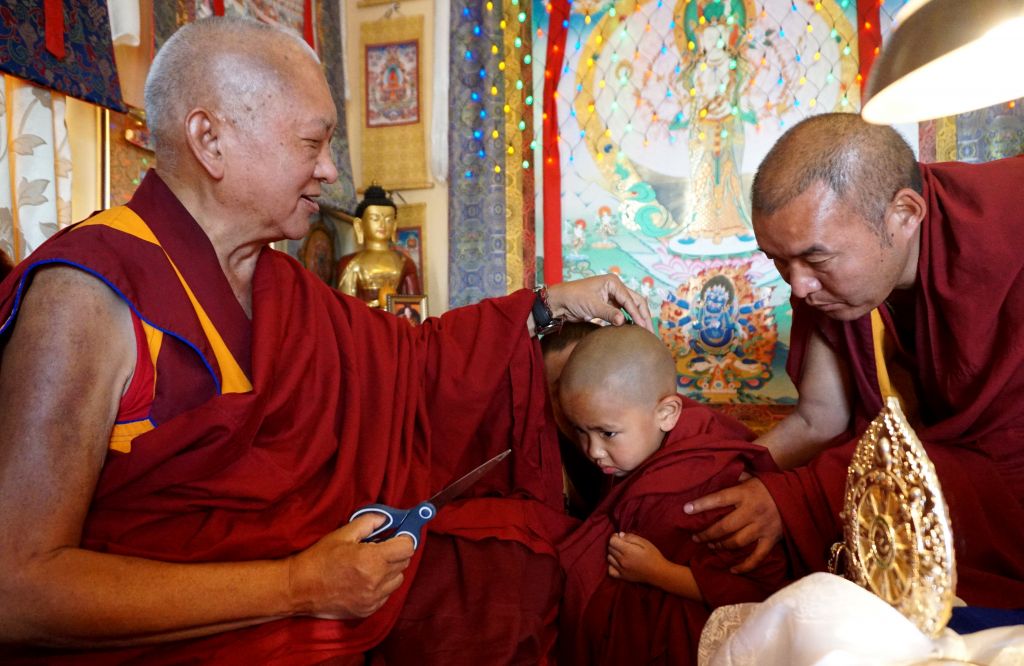 Thubten Rigsel Rinpoche Enthroned at Kopan Monastery - FPMT