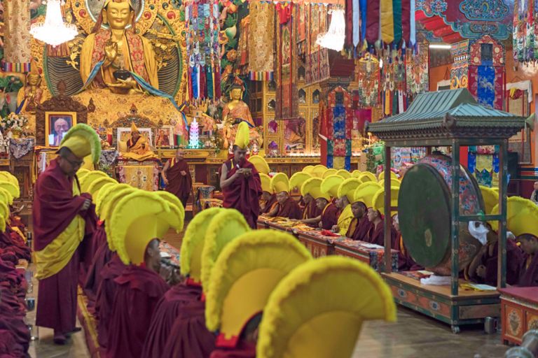 Rinpoche at Kopan Monastery and Maratika Cave - FPMT