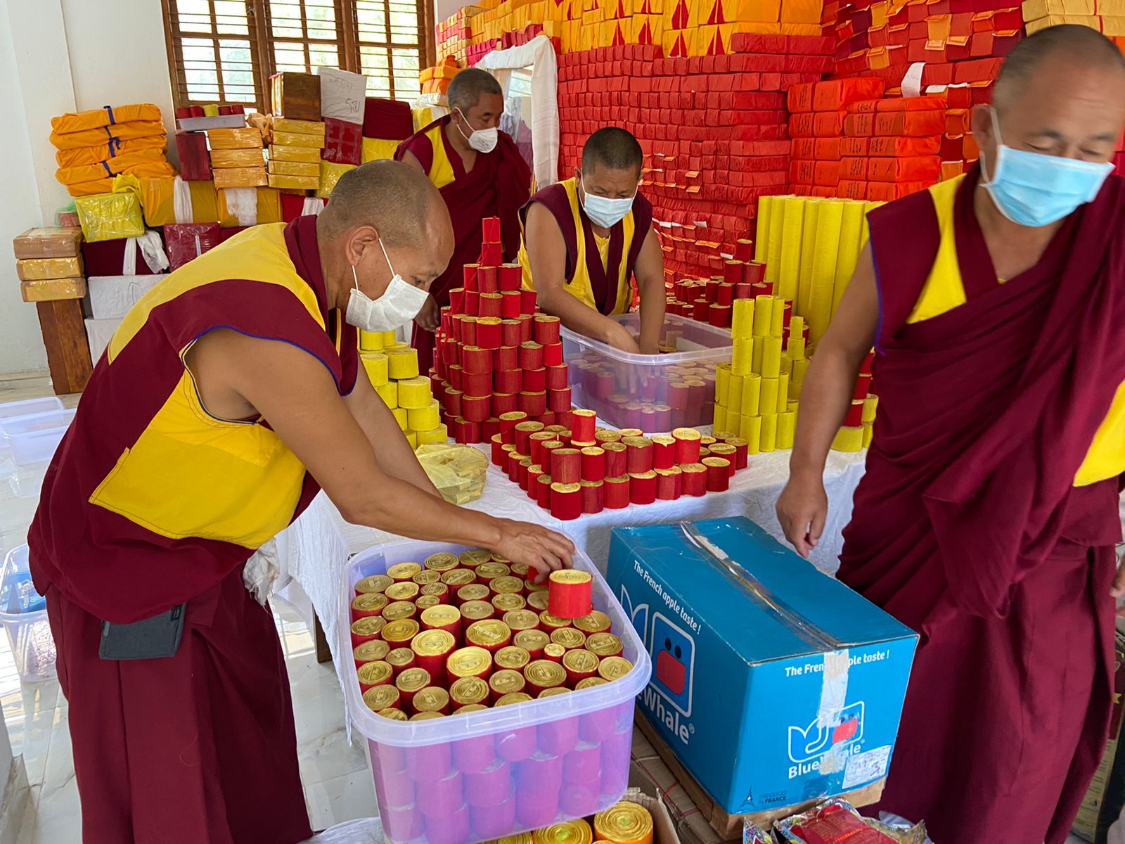 Rejoicing in the Progress of Forty-two Foot Stupa in Hunsur, India - FPMT