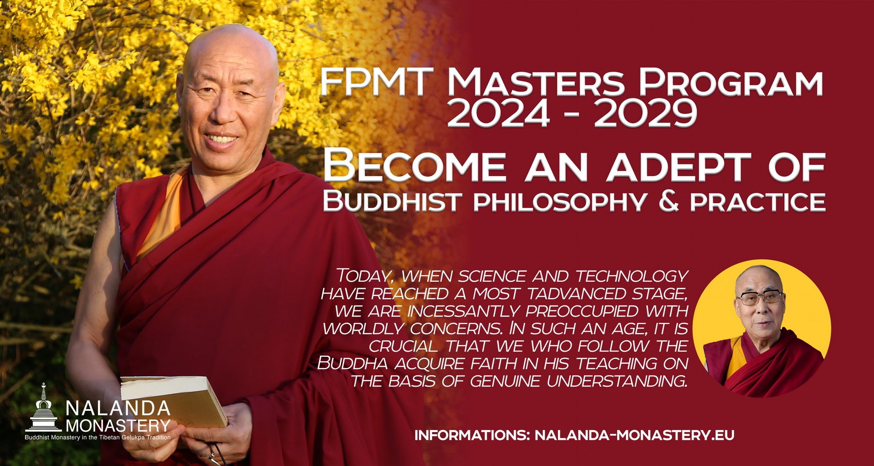Scholarships Available for the Next FPMT Masters Programs! - FPMT